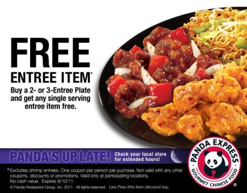 FREE Entree Item with Purchase at Panda Express! - Freebies2Deals