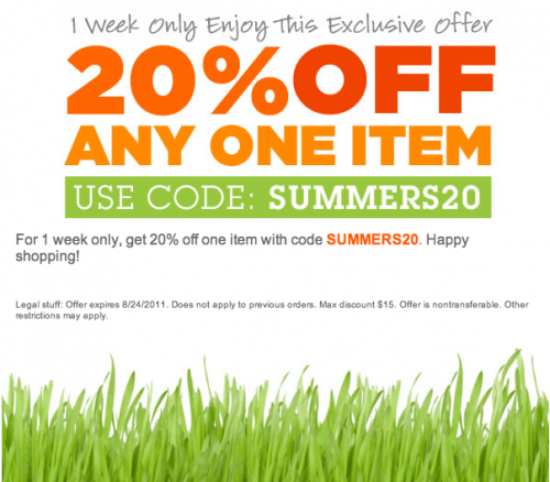 20% off one item at Soap.com! (For 1st time Buyers) - Freebies2Deals