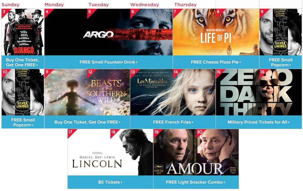 AMC Theaters Oscar Offer Mania! Buy 1 Get 1 Free Tickets, Free Drink ...