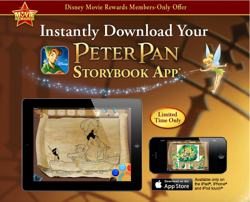 FREE Peter Pan Storybook App When You Purchase Peter Pan on 3-Disc Blu ...