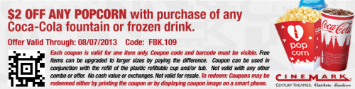 Cinemark Concession Coupon For This Week! Regal Cinemas New Coupon ...