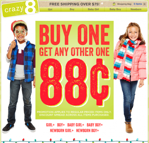 Crazy 8: All Regular Priced Merchandise Buy 1, Get Any Other One For $0 ...