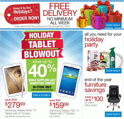 Office Depot: FREE Delivery All This Week! (No Minimum Amount Required ...