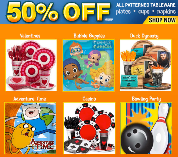 50% Off All Character & Patterned Party Packages at Birthday in a Box ...
