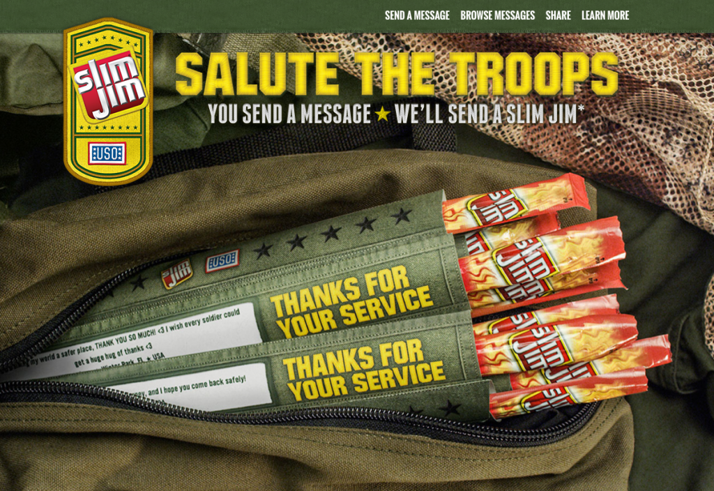 Send A Free Slim Jim & Message To Our Troops! - Freebies2Deals