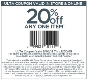 20% Off One Single Item at ULTA! - Freebies2Deals