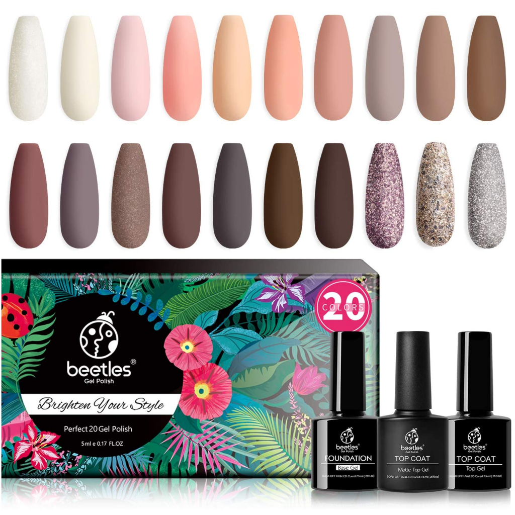 20 Piece Beetles Gel Nail Polish Kit (Matte & Glossy) Only $22.99 ...